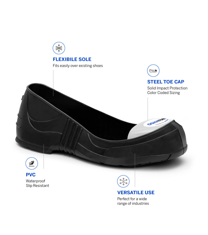 OSH001 (OST), STEEL Toe Cap PVC Classic Safety Overshoes (Color Coded